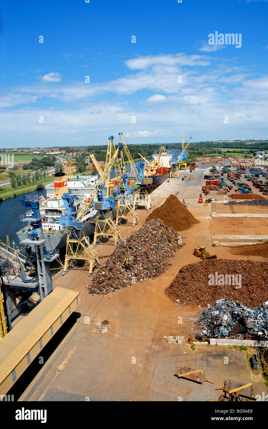 Caen Ouistreham (14) : the commercial port Stock Photo - Alamy