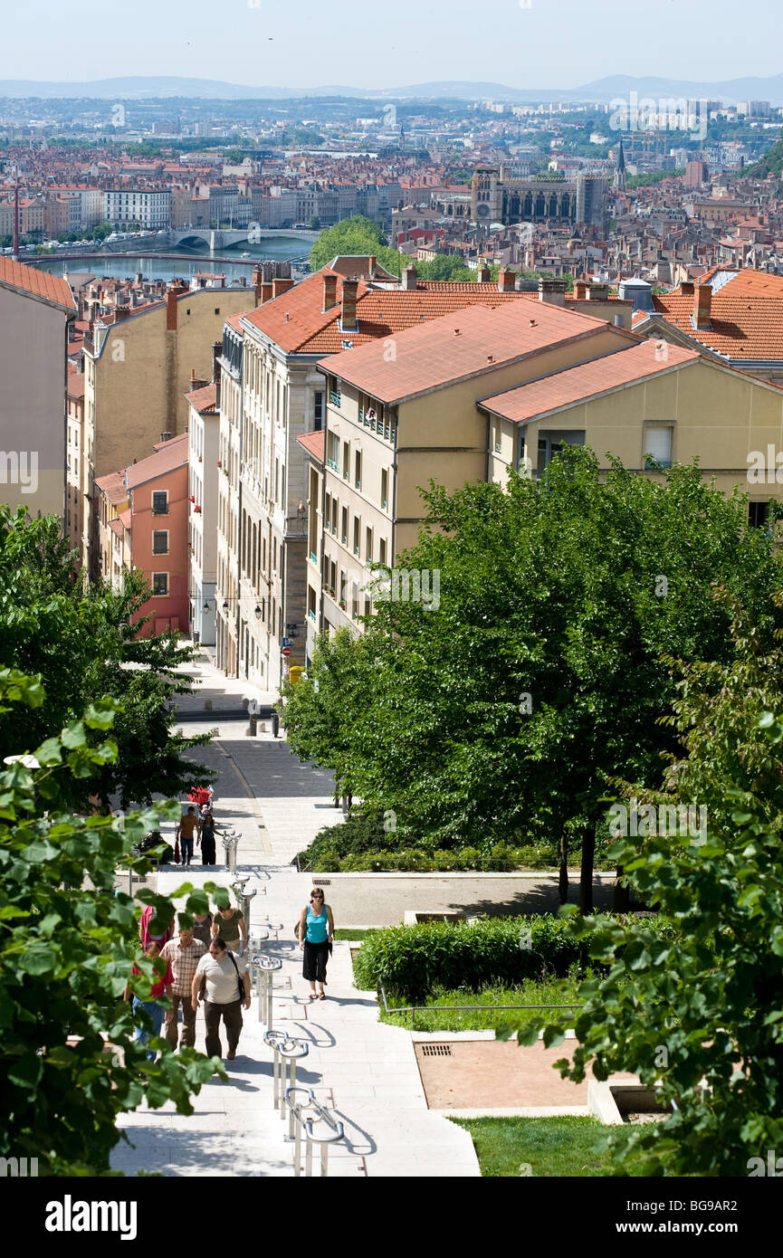 Lyon (69) : district of La Croix-Rousse Stock Photo - Alamy