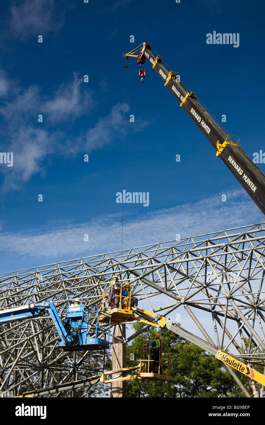 Stadium Seating being erected at Edinburgh Castle, West Loathian ...