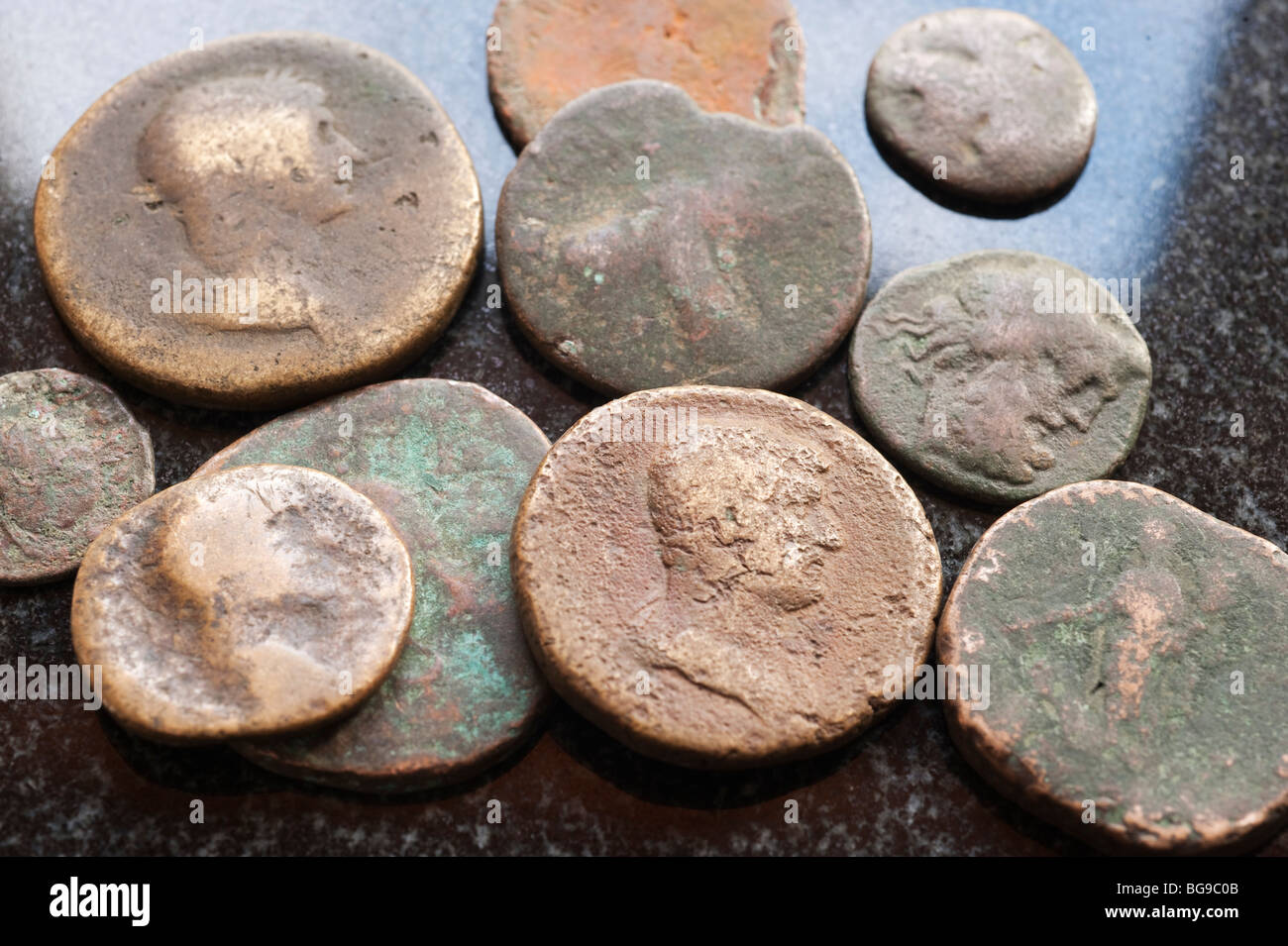 Ancient roman coins hi-res stock photography and images - Alamy