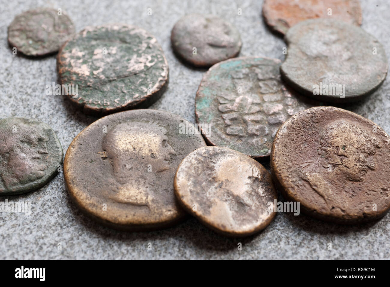 Ancient Roman coins Stock Photo - Alamy