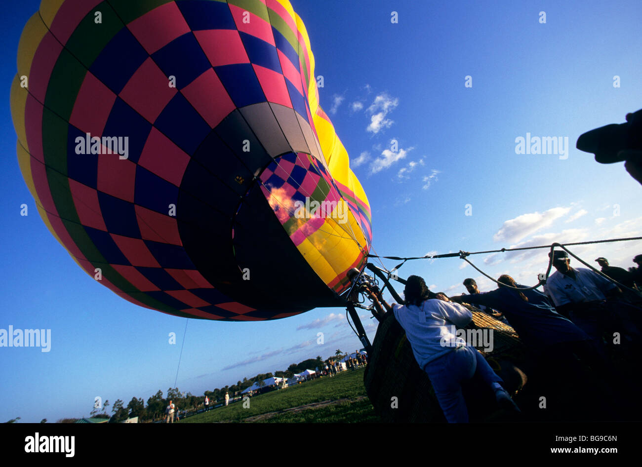 Crew preparing field hi-res stock photography and images - Alamy