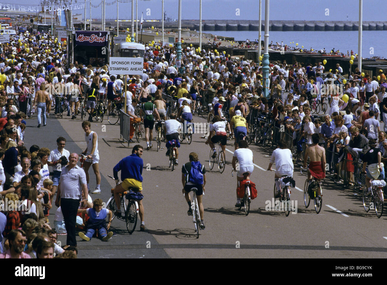 Arrival point of the London to Brighton bike ride Stock Photo - Alamy