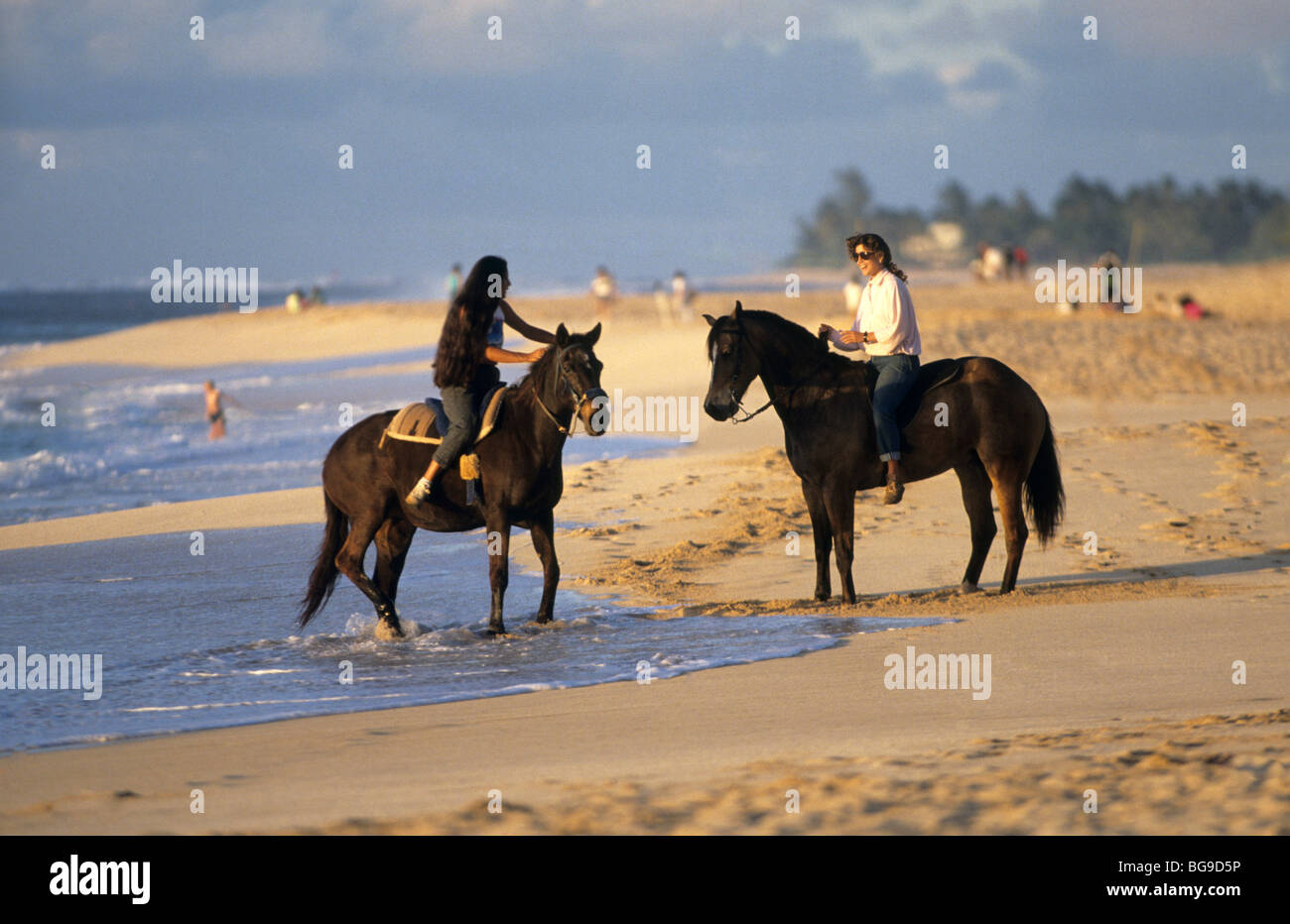 Horse riders by the sea Stock Photo - Alamy