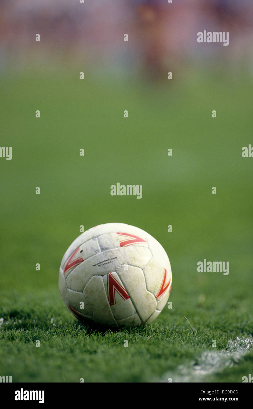 Football on a pitch Stock Photo - Alamy