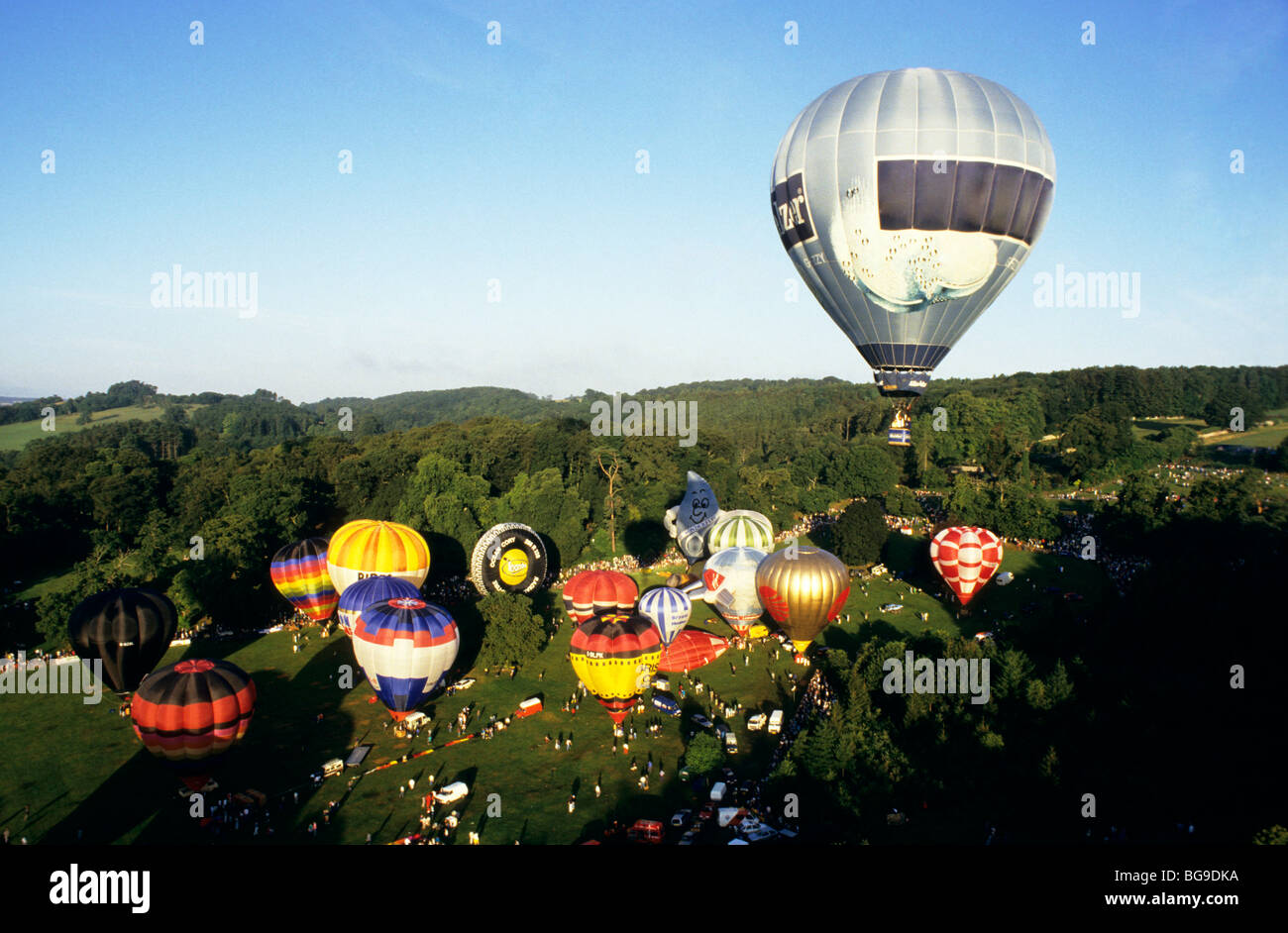Hot air balloons in flight Stock Photo - Alamy