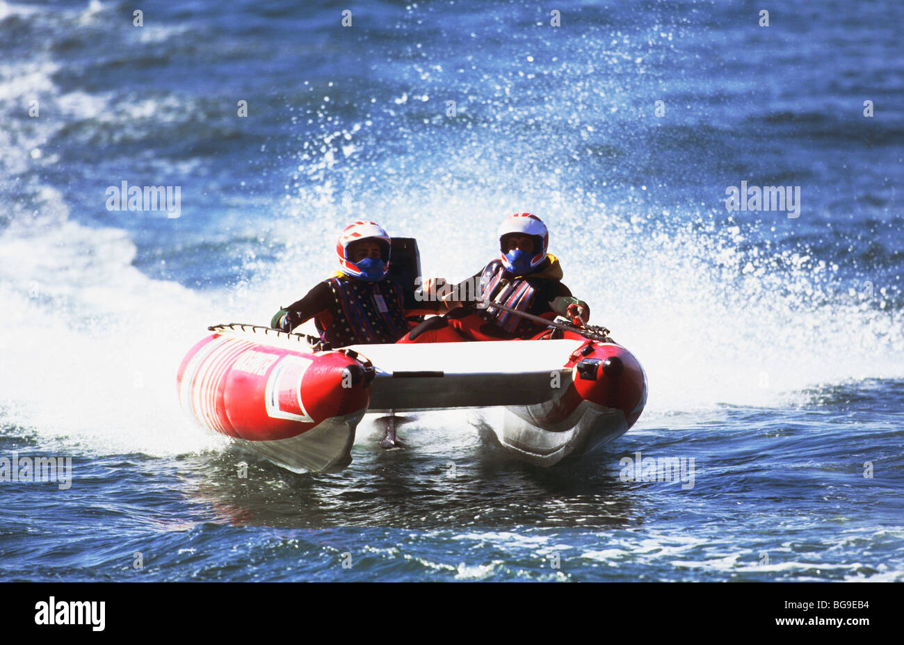 Rubber boat racing Stock Photo - Alamy