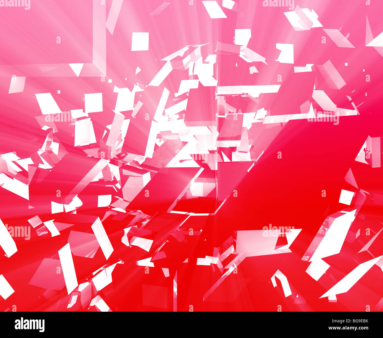 Abstract background illustration of shattered exploding geometric ...
