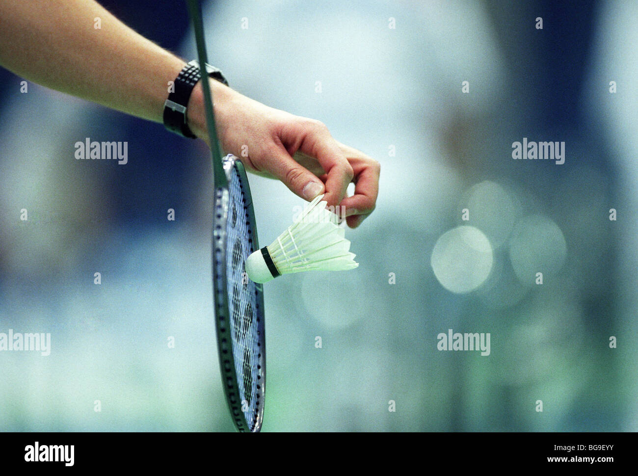 Badminton player ready to serve hi-res stock photography and images - Alamy