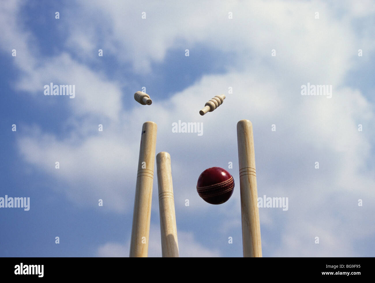 Cricket Ball Striking Stumps High Resolution Stock Photography and ...