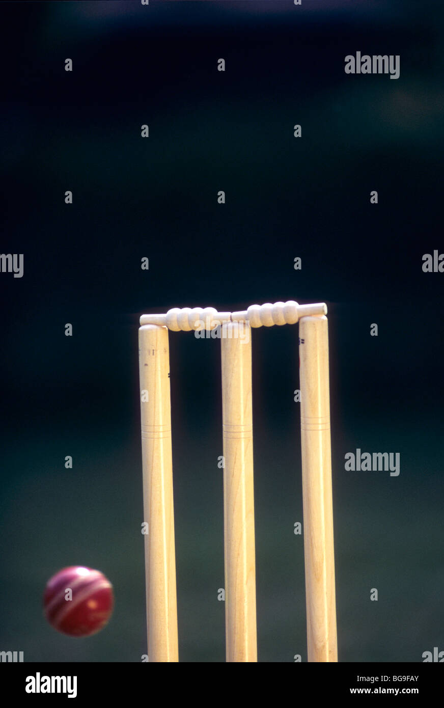 A cricket ball striking the wicket hi-res stock photography and images ...