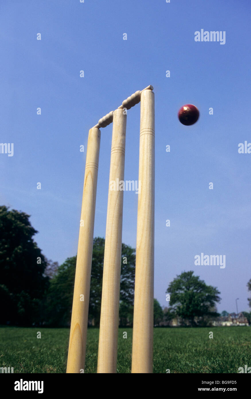 Cricket Ball Striking Stumps High Resolution Stock Photography and ...
