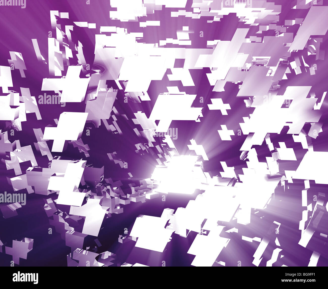 Abstract background illustration of shattered exploding geometric ...