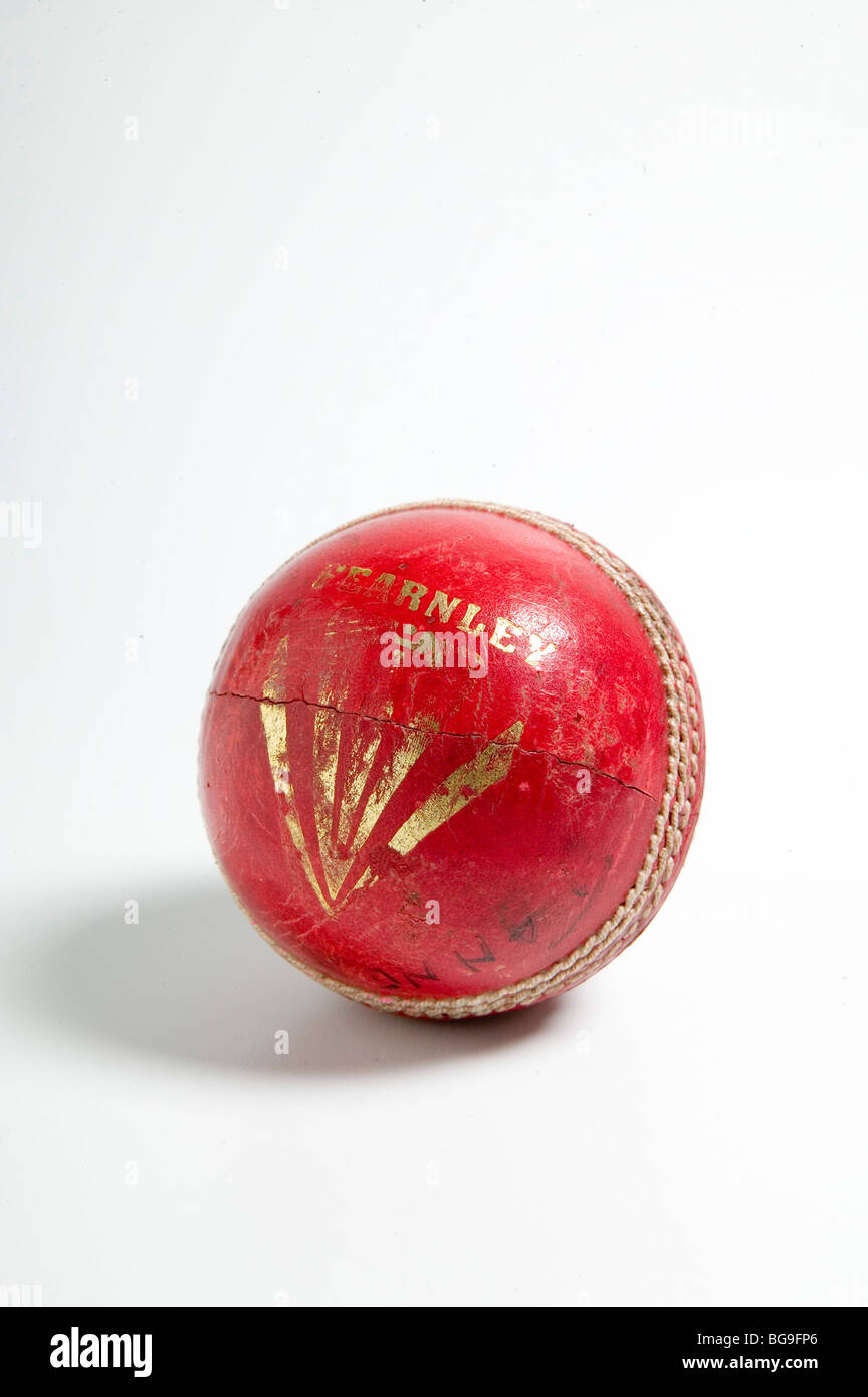 Red cricket ball Stock Photo - Alamy
