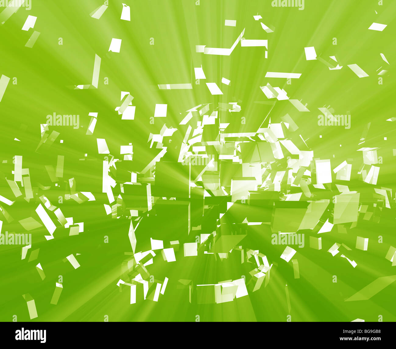 Abstract background illustration of shattered exploding geometric ...