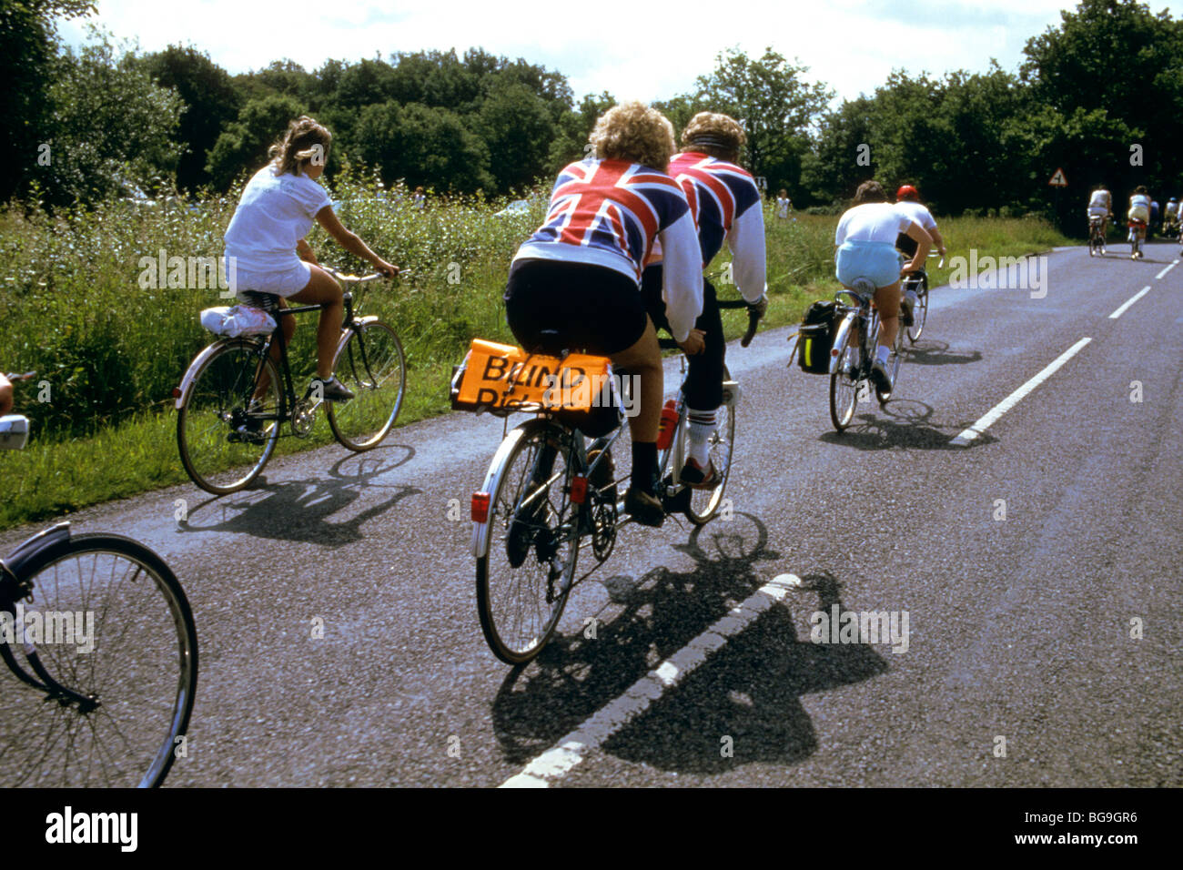 Blind riders participating in a bike ride Stock Photo - Alamy