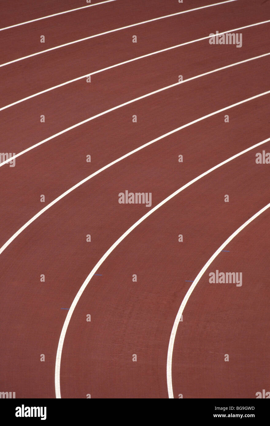 Lanes on a running track Stock Photo - Alamy