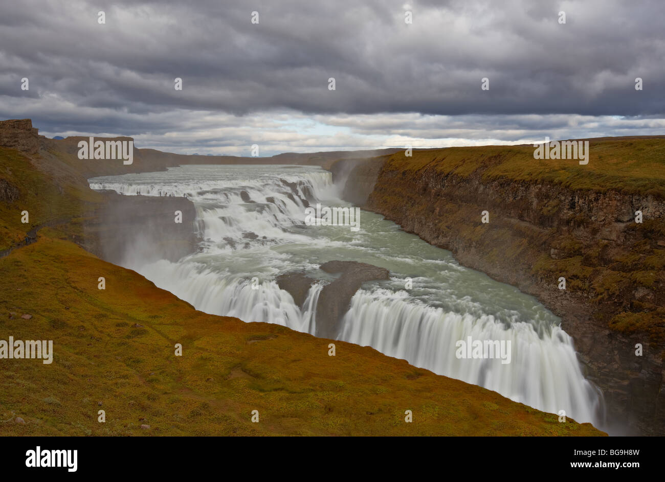 Gullfoss, Golden Waterfalls, Iceland Stock Photo - Alamy