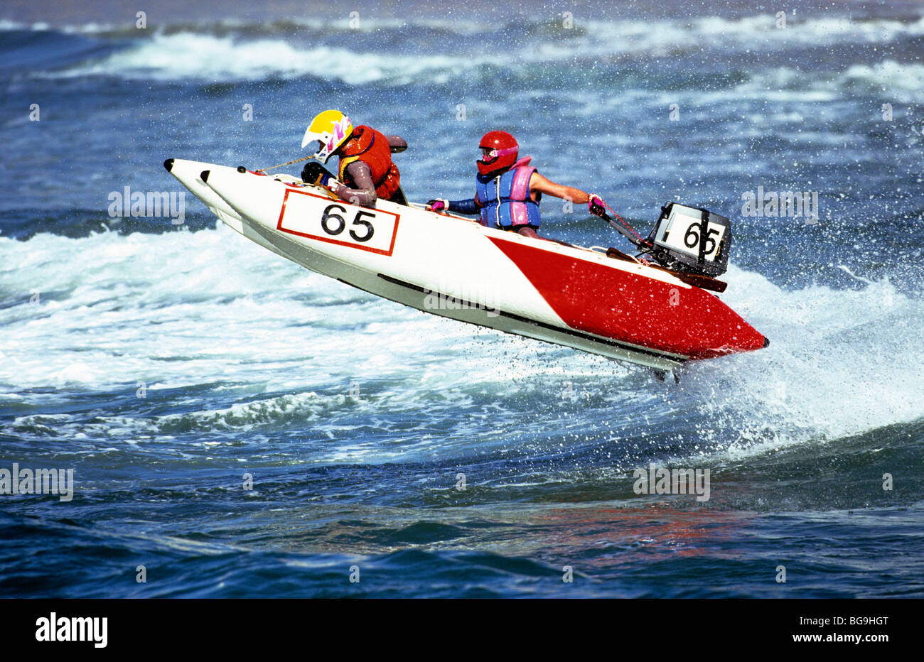 Rubber boat racing Stock Photo - Alamy