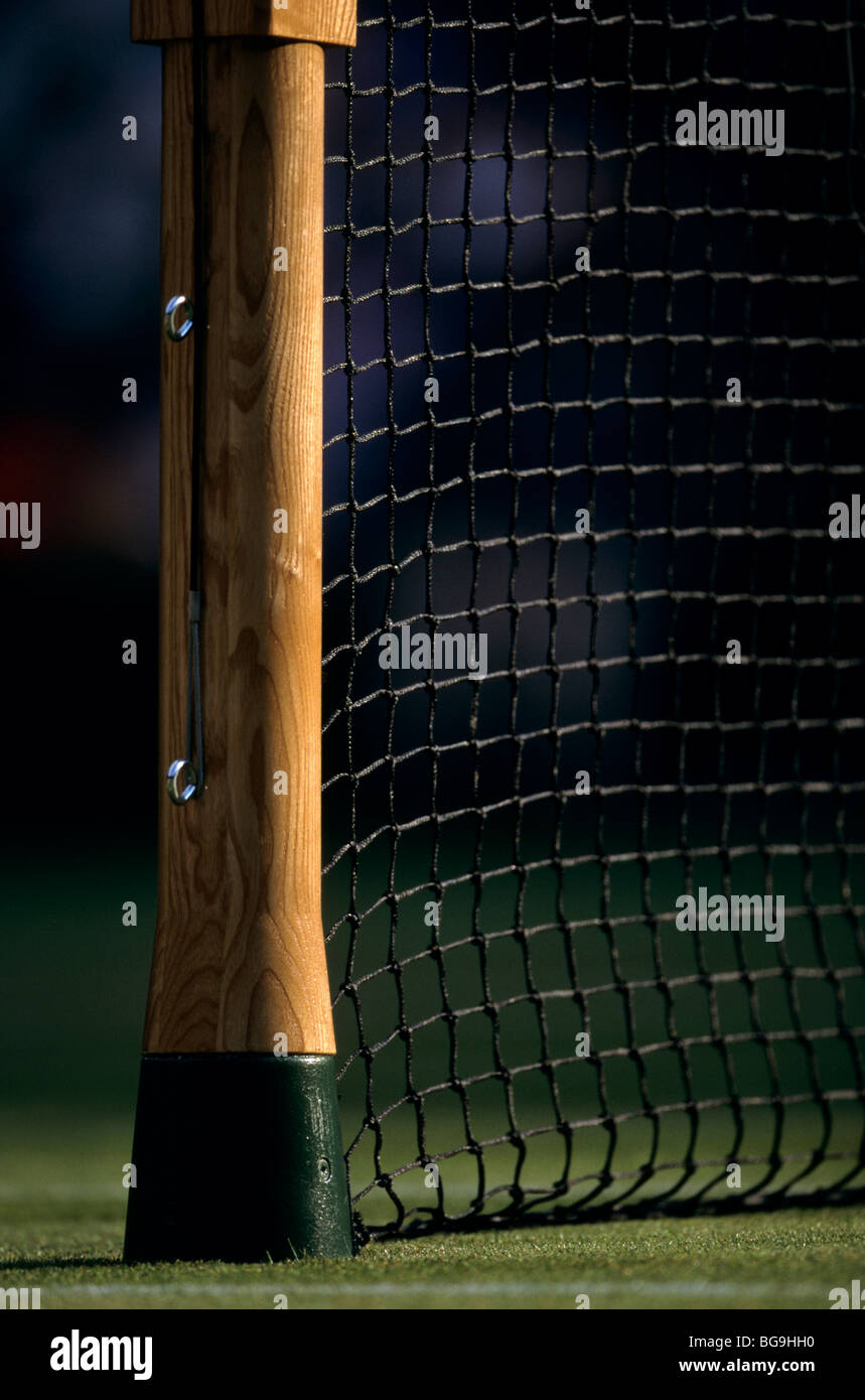 Tennis post and net Stock Photo - Alamy