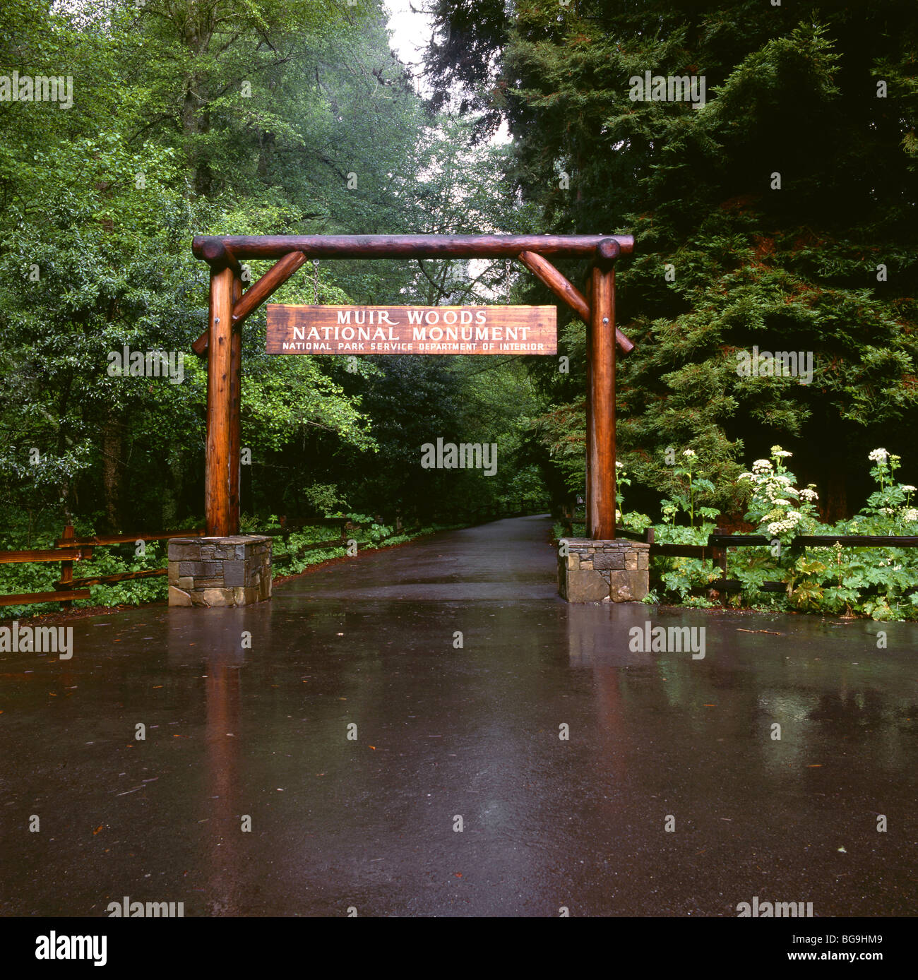 CALIFORNIA - Entrance to Muir Woods National Monument Stock Photo - Alamy