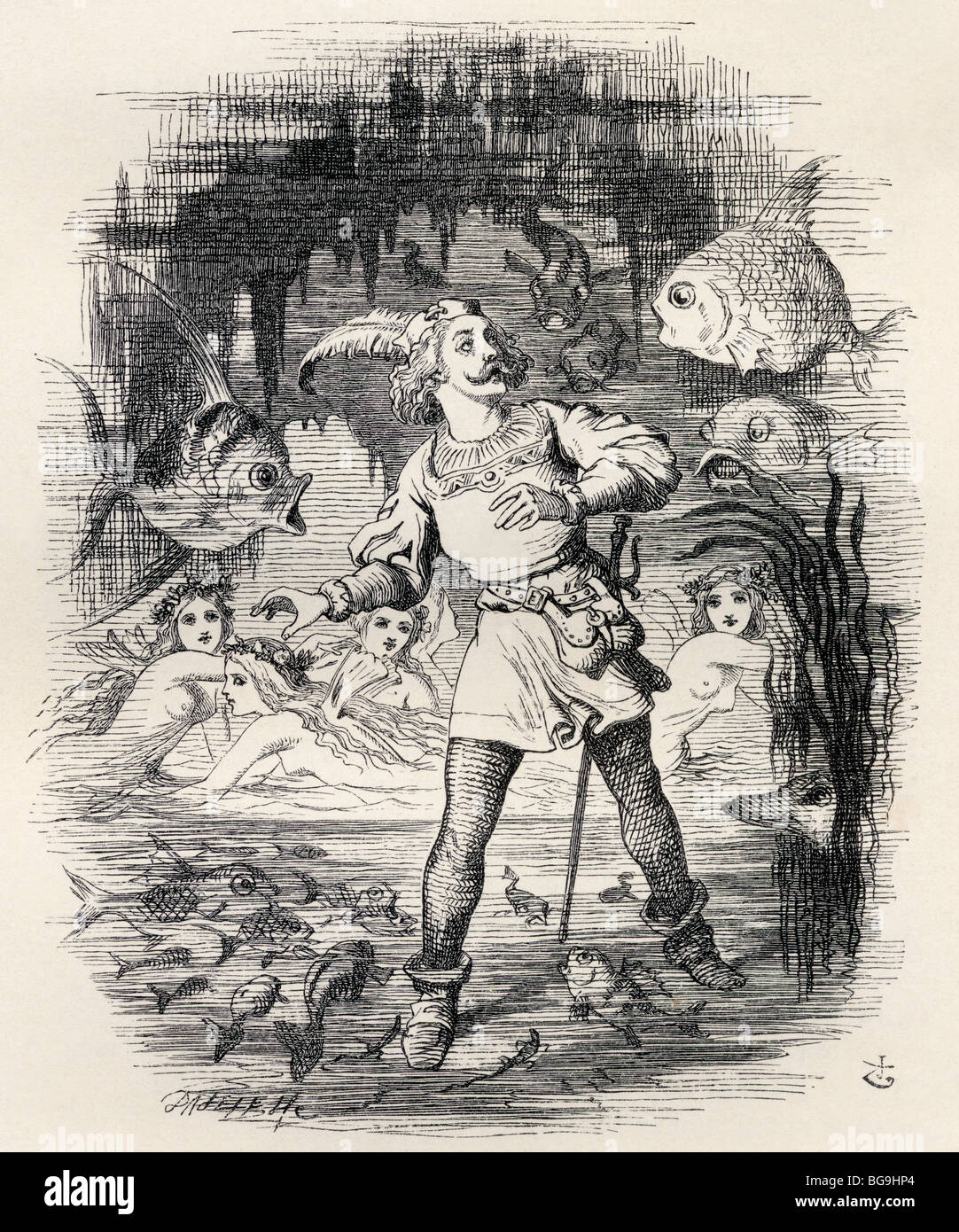 Illustration by J. Tenniel to the poem Sir Rupert the Fearless, a ...