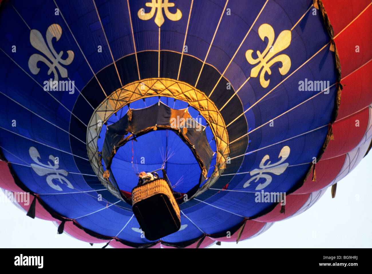 Hot air balloon in flight Stock Photo - Alamy