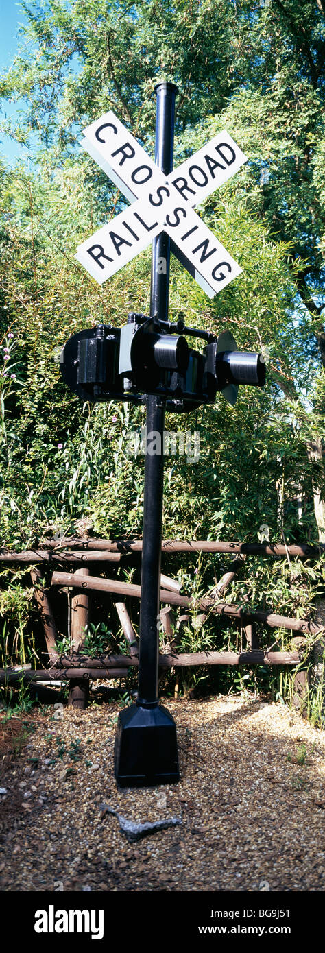 Railroad Sign, USA Stock Photo - Alamy