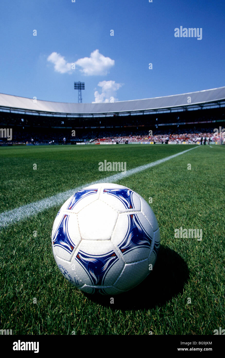 Football on a pitch Stock Photo - Alamy