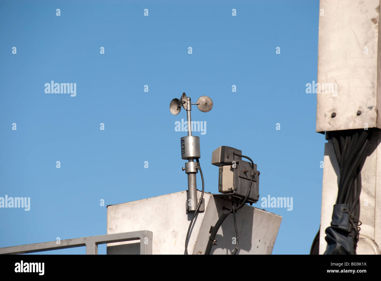 Anemometer Wind Speed Meter on Hydraulic Platform Stock Photo - Alamy