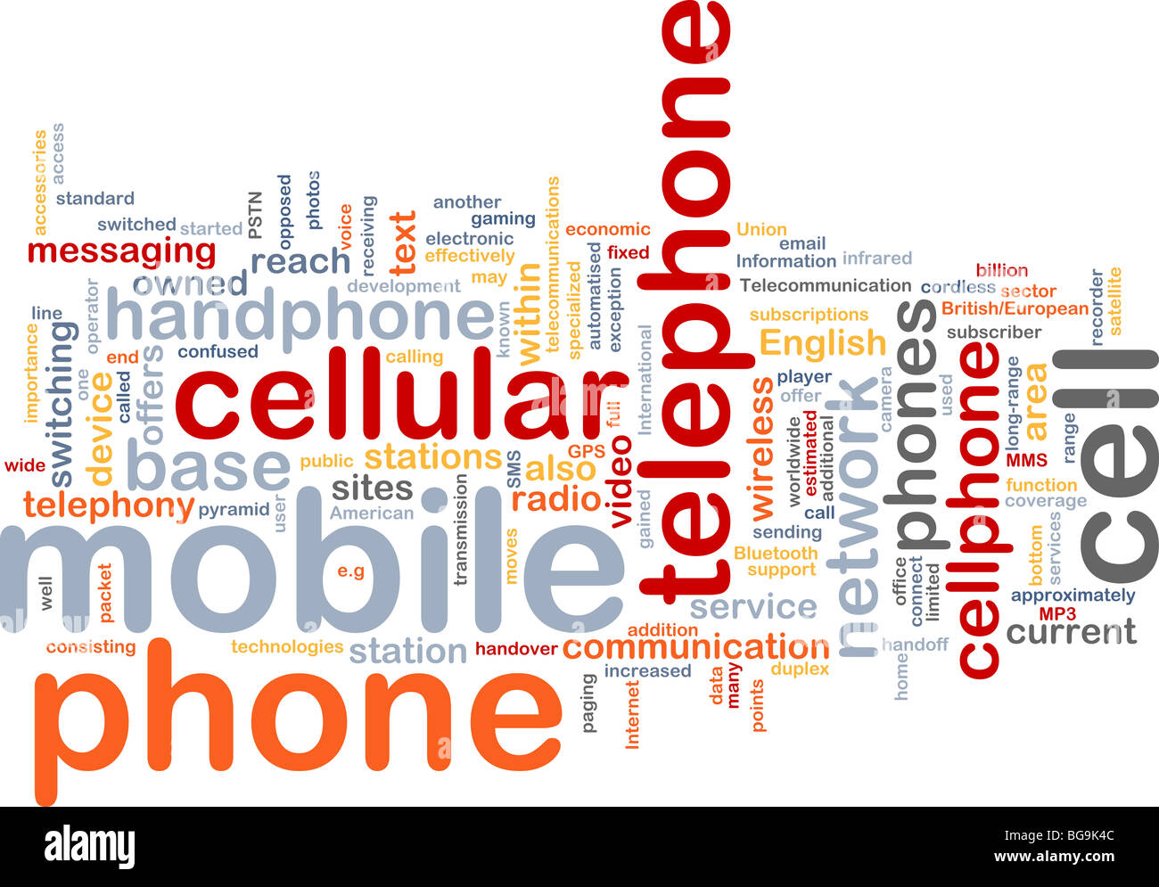 Word cloud concept illustration of mobile phone Stock Photo - Alamy