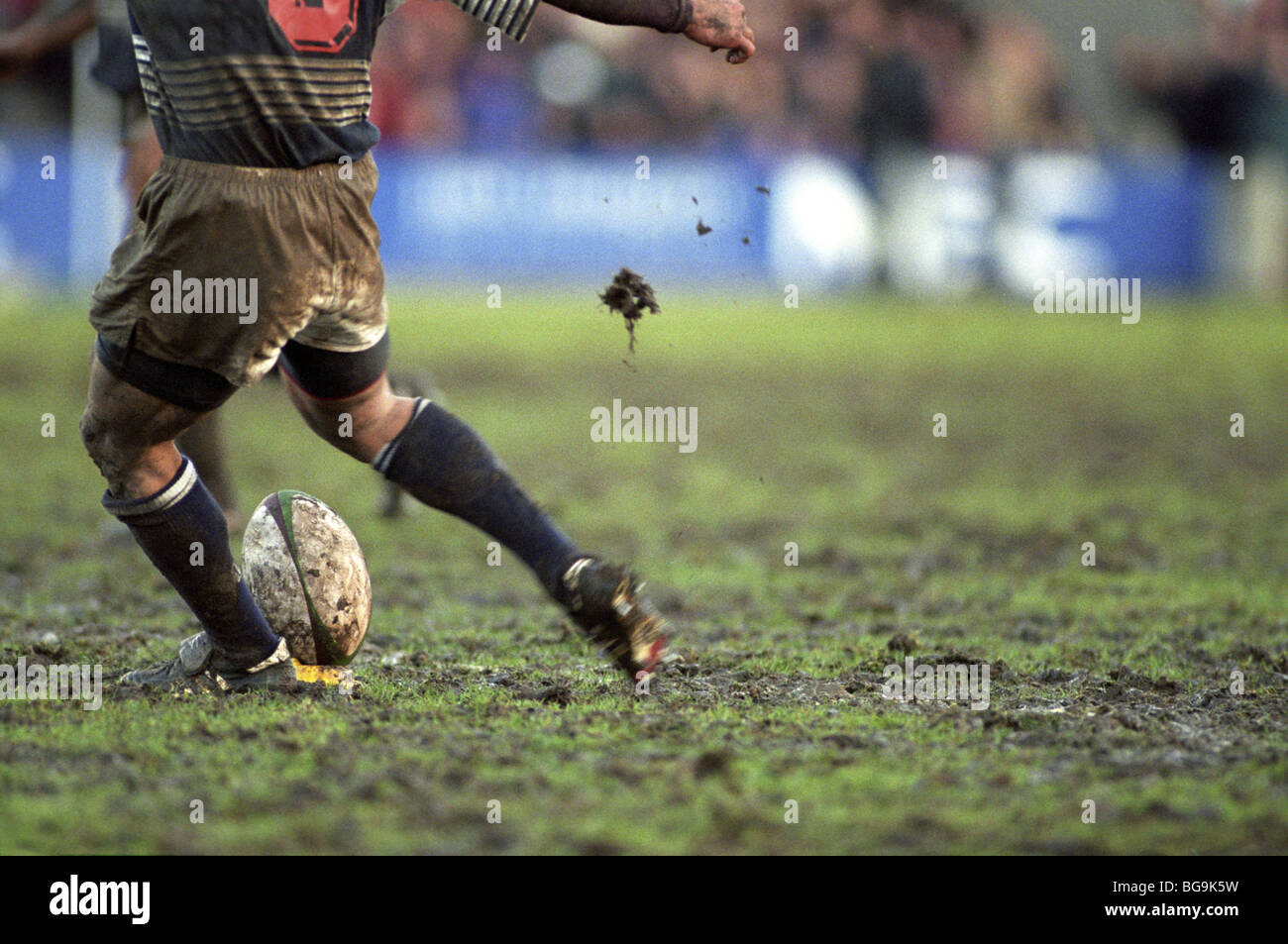 Rugby player taking a place kick Stock Photo - Alamy