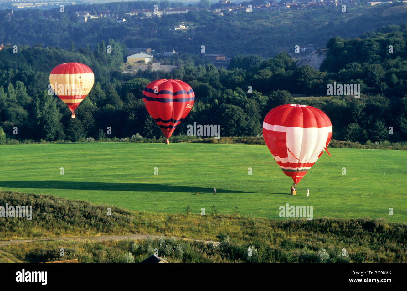 Hot air balloons in flight Stock Photo - Alamy