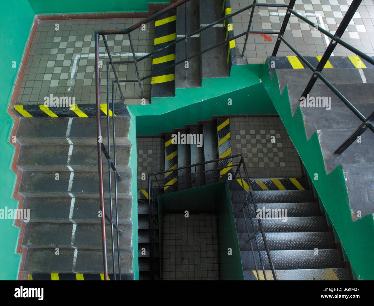 stairs factory steps iron metal steelwork industry Stock Photo - Alamy