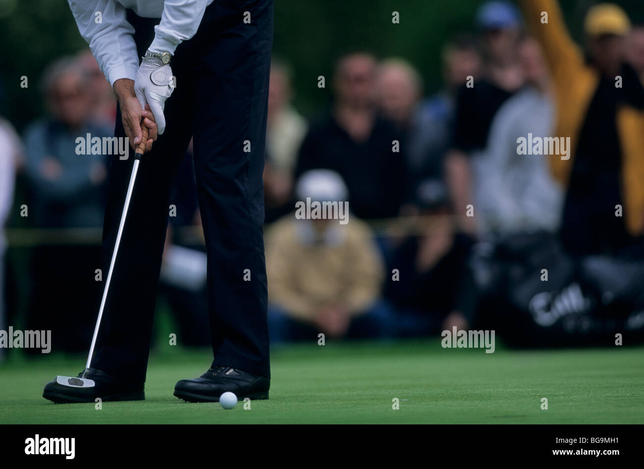 Golfer putting a ball Stock Photo - Alamy