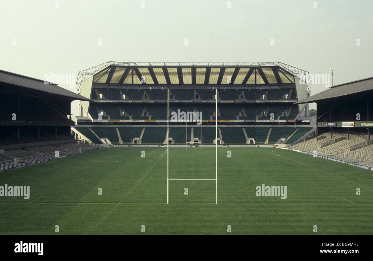 Rugby goal posts in a stadium Stock Photo - Alamy