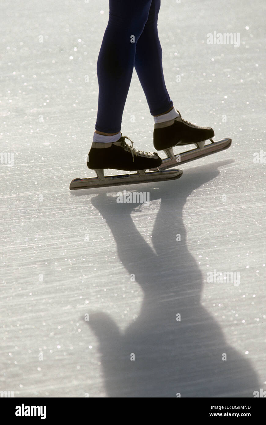 Low profile of a speed skater Stock Photo - Alamy