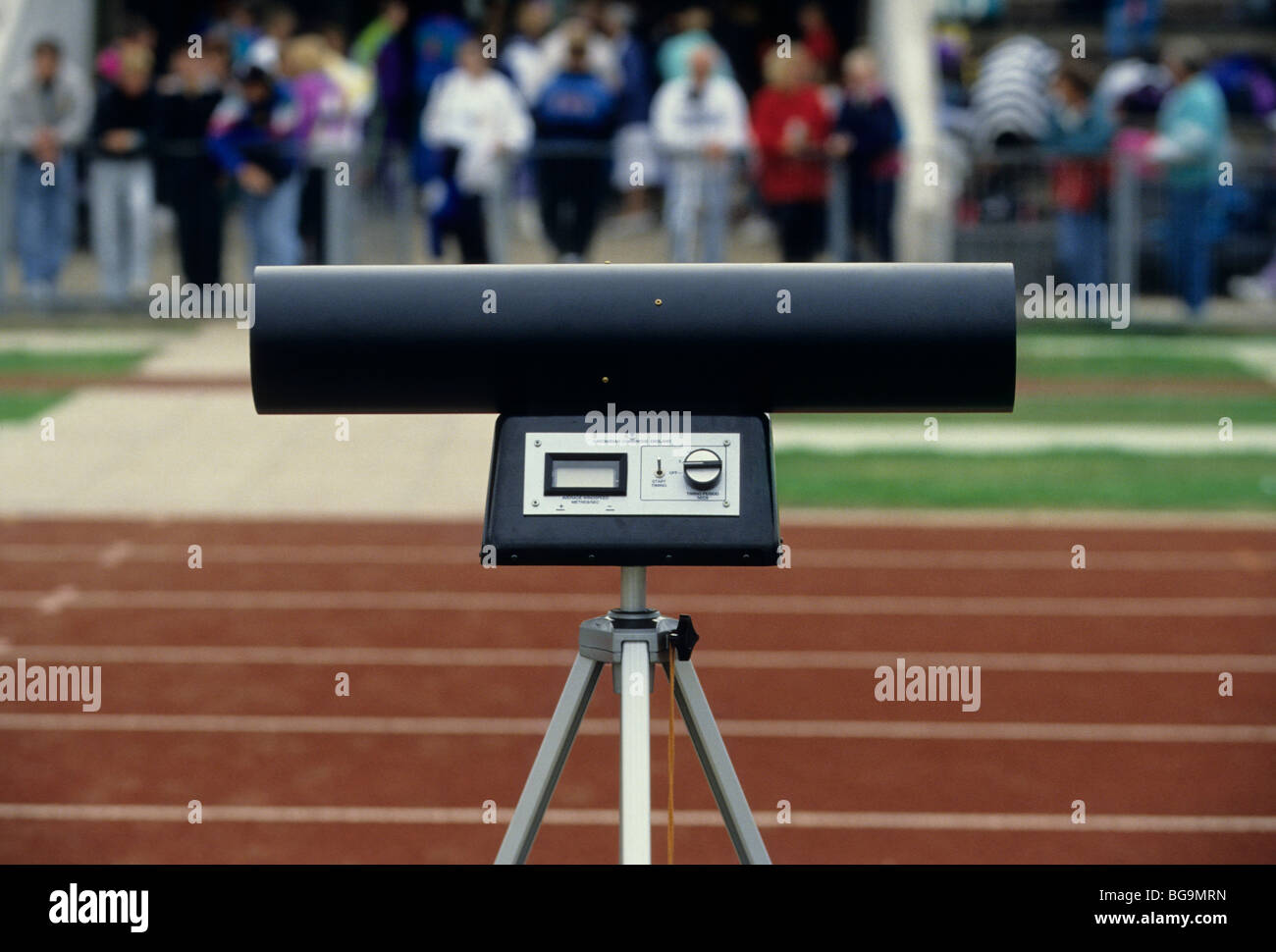 Race track wind monitoring equipment Stock Photo - Alamy