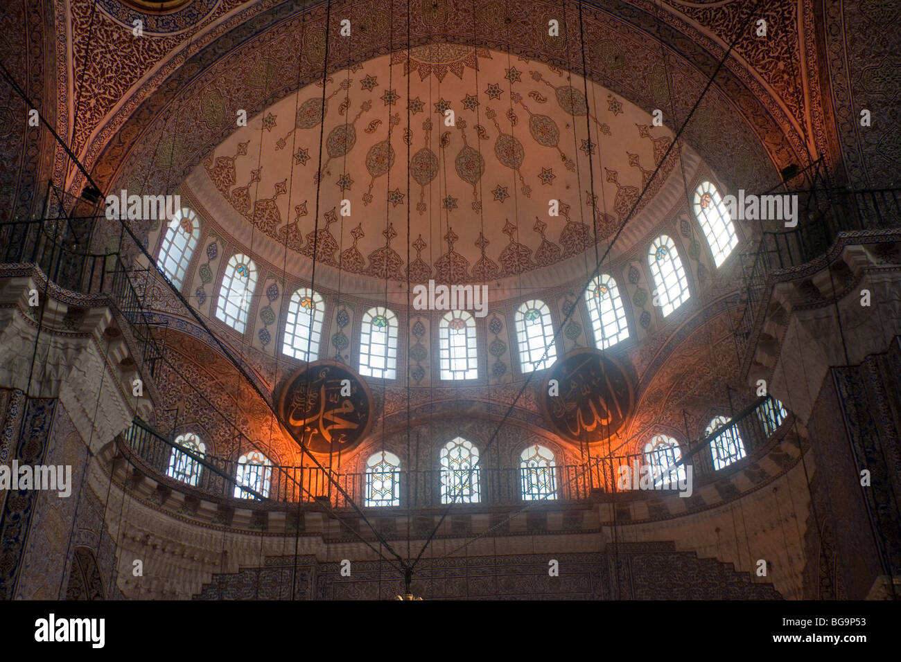 Interior of Yeni Cami Mosque in Istanbul - Eminonu, Istanbul, Turkey ...