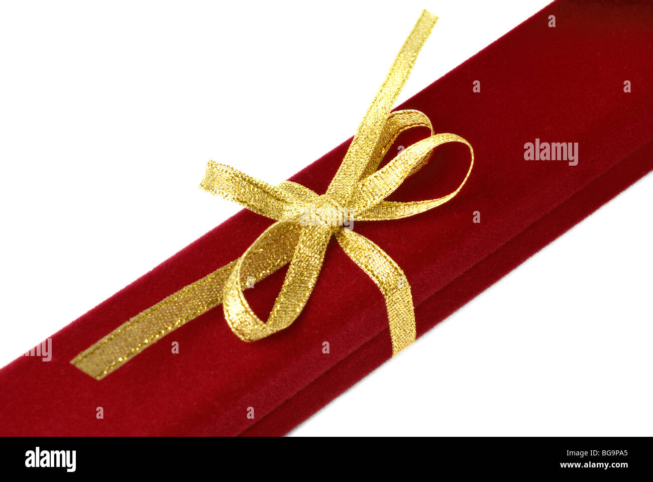 Red gold present box hi-res stock photography and images - Alamy