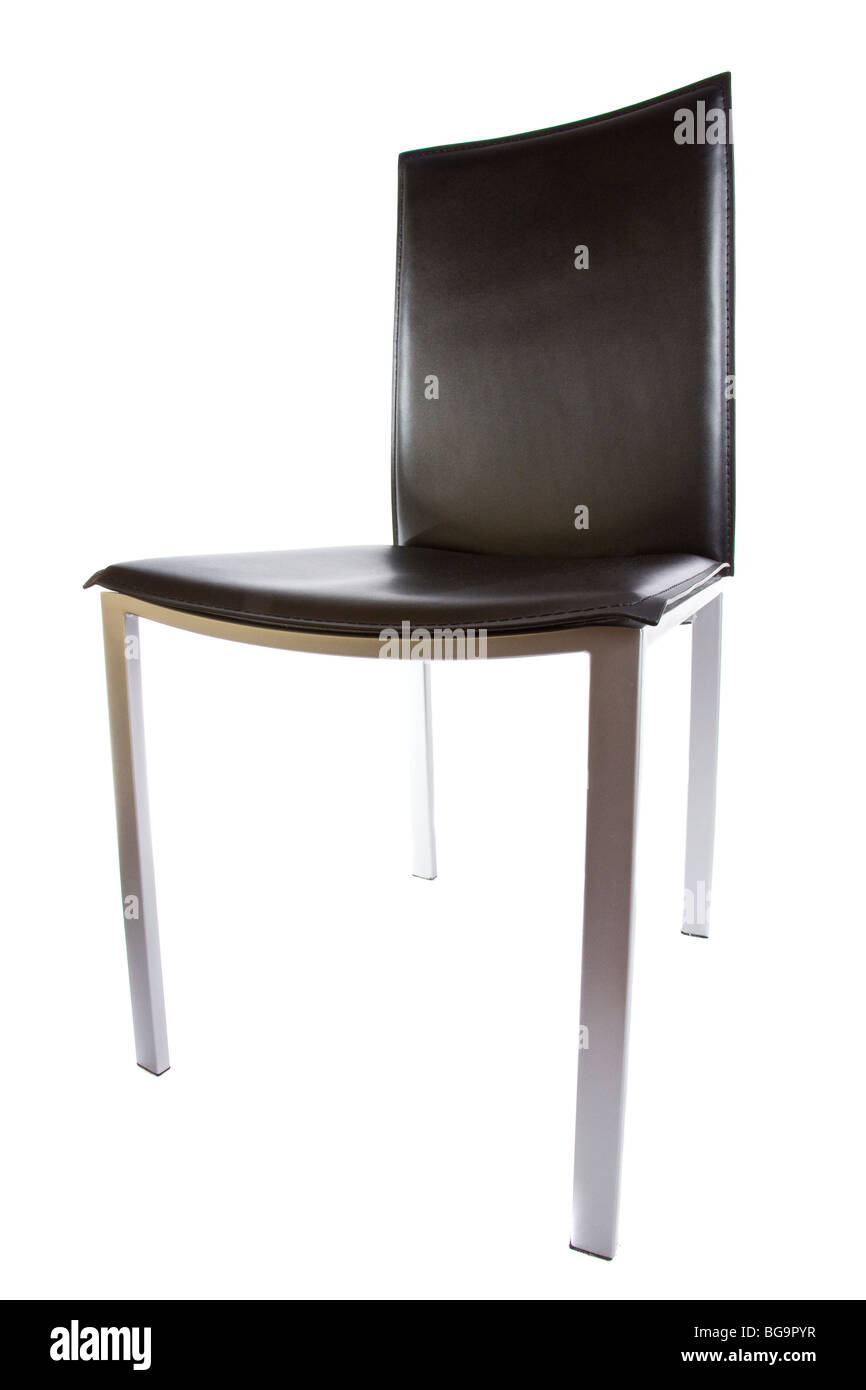 modern kitchen black chair isolated on white background Stock Photo - Alamy