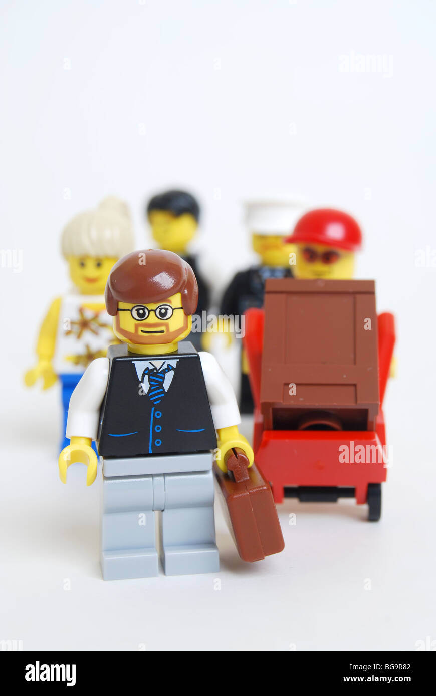 Crowd crowds shoppers walking people lego Stock Photo - Alamy