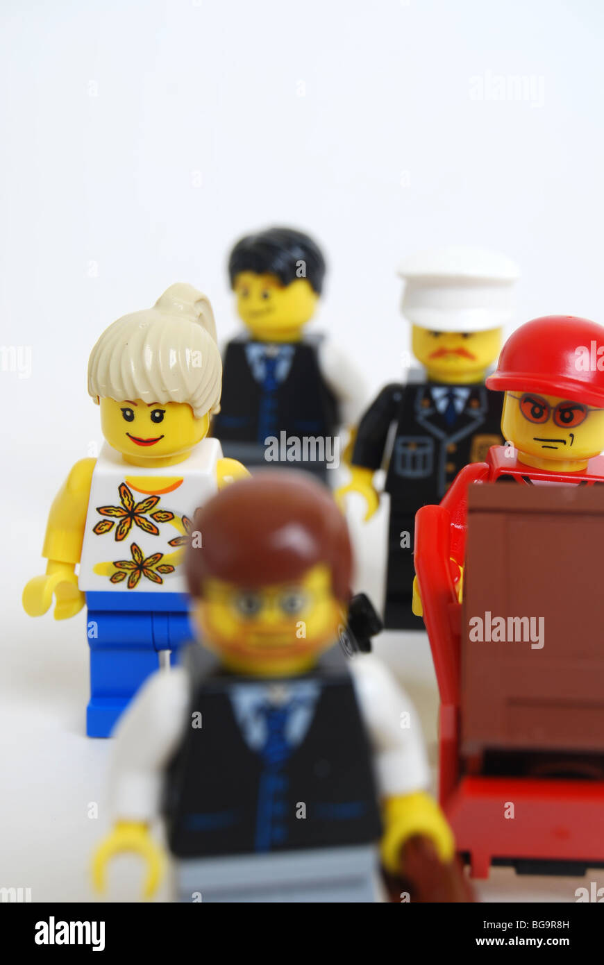 Crowd crowds shoppers walking people lego Stock Photo - Alamy