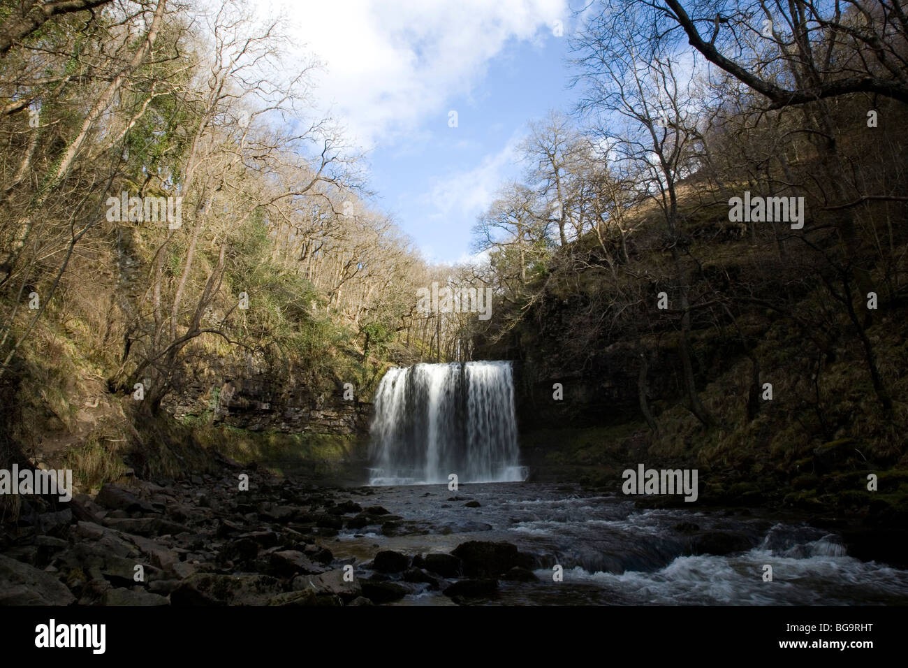 YSTRADFELLTE WATERFALLS, BRECON: Clun Gwyn Clun Gwyn one of the Four ...