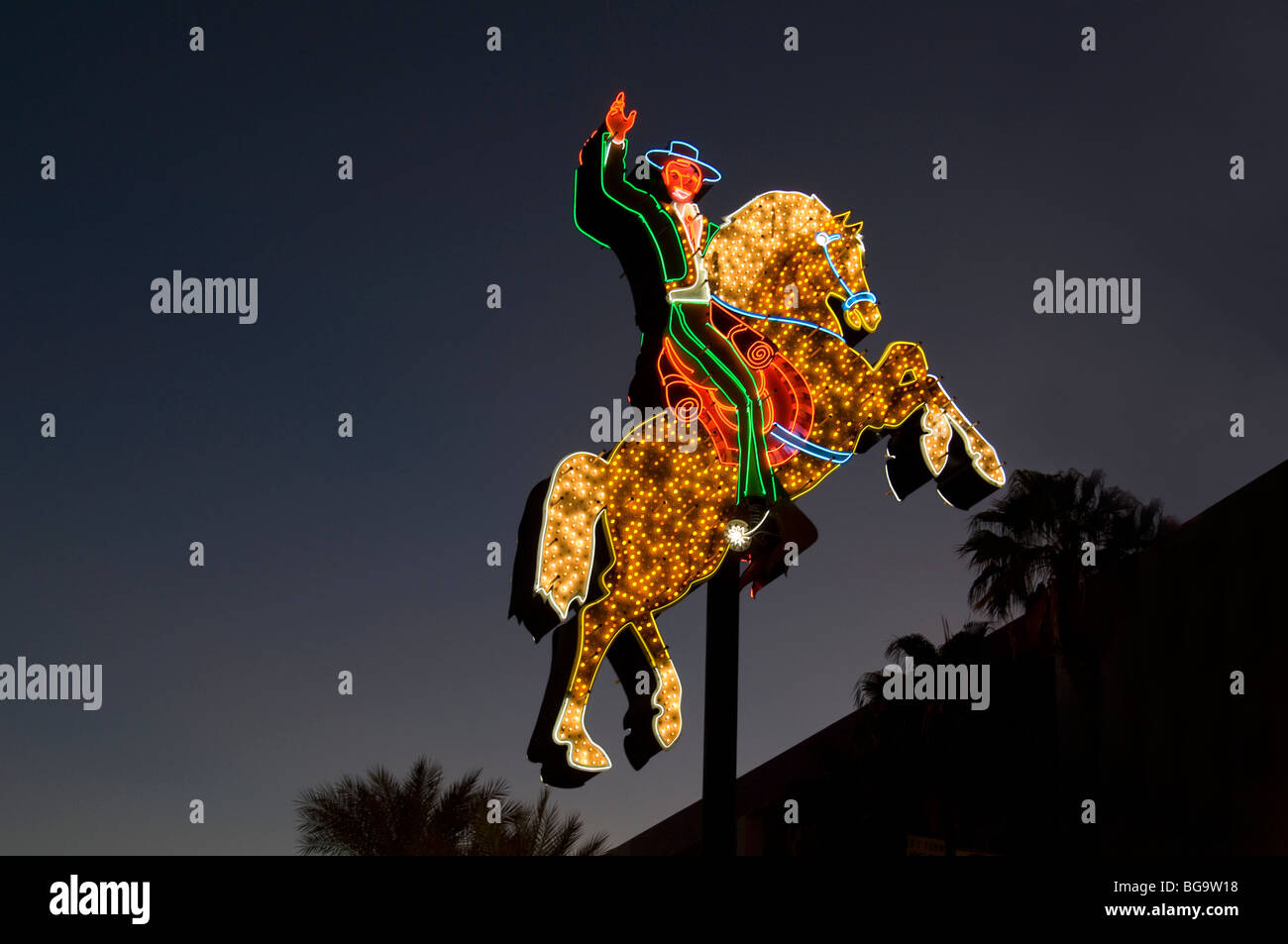 Historic neon signs on display on Fremont Street in Downtown Las Vegas ...