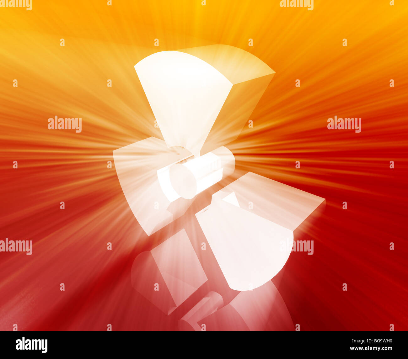 Illustration of radiation hazard warning alert symbol Stock Photo - Alamy