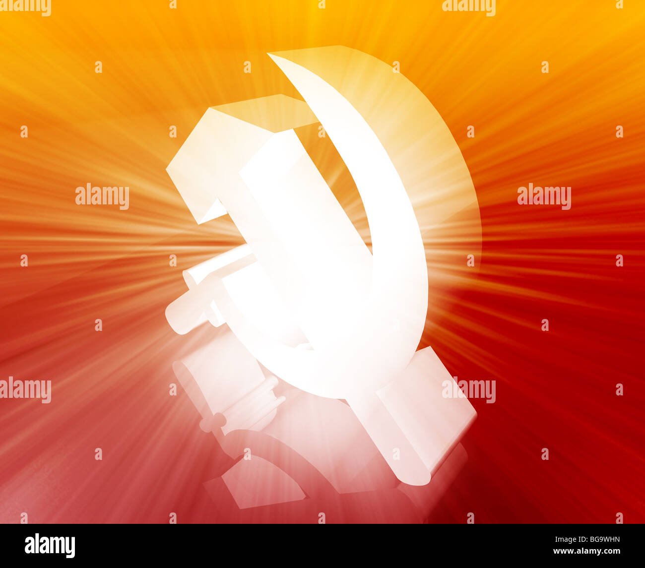 Soviet USSR hammer and sickle political symbol Stock Photo - Alamy