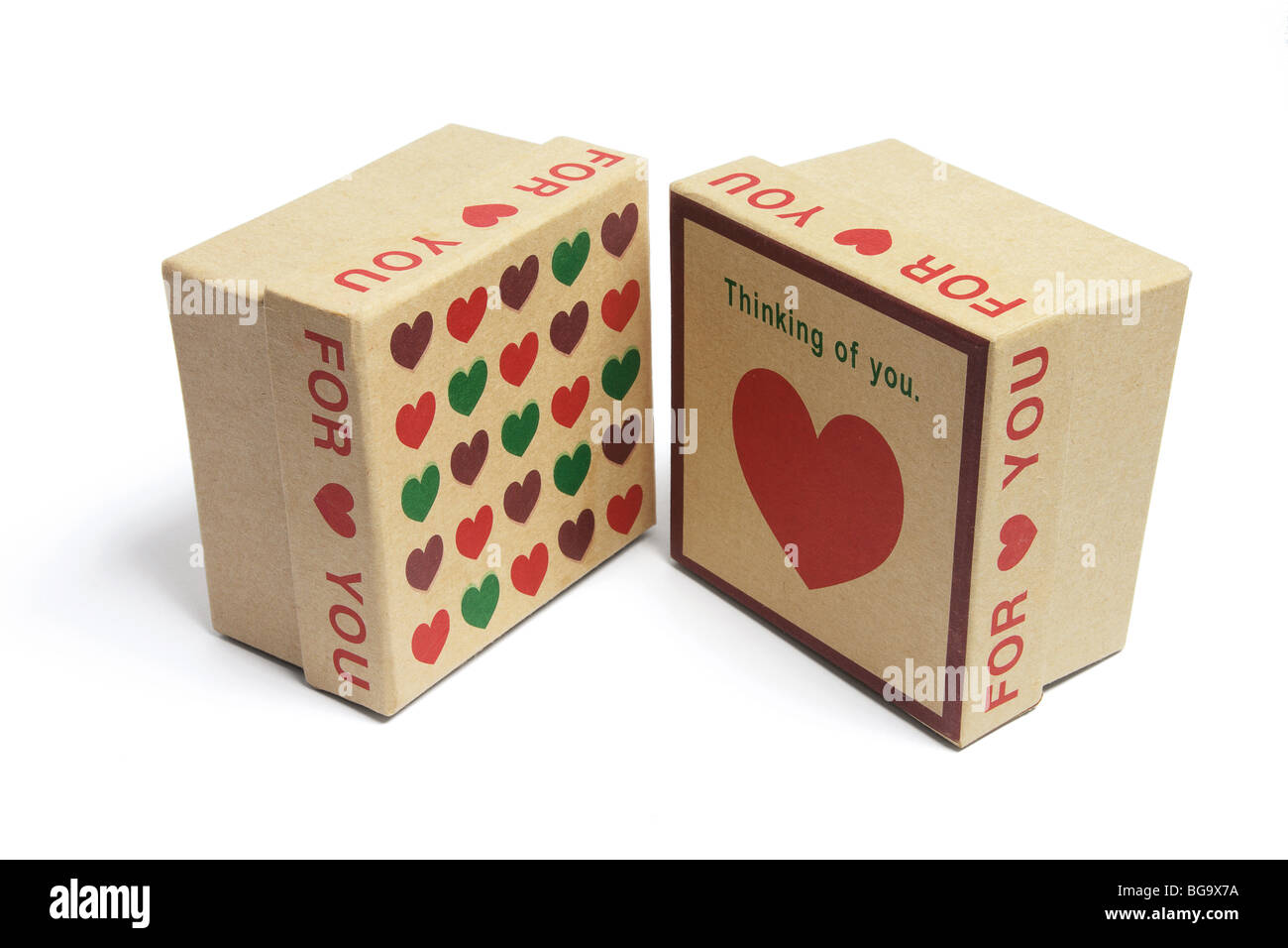 Love Heart Gift Boxes Stock Photo - Alamy