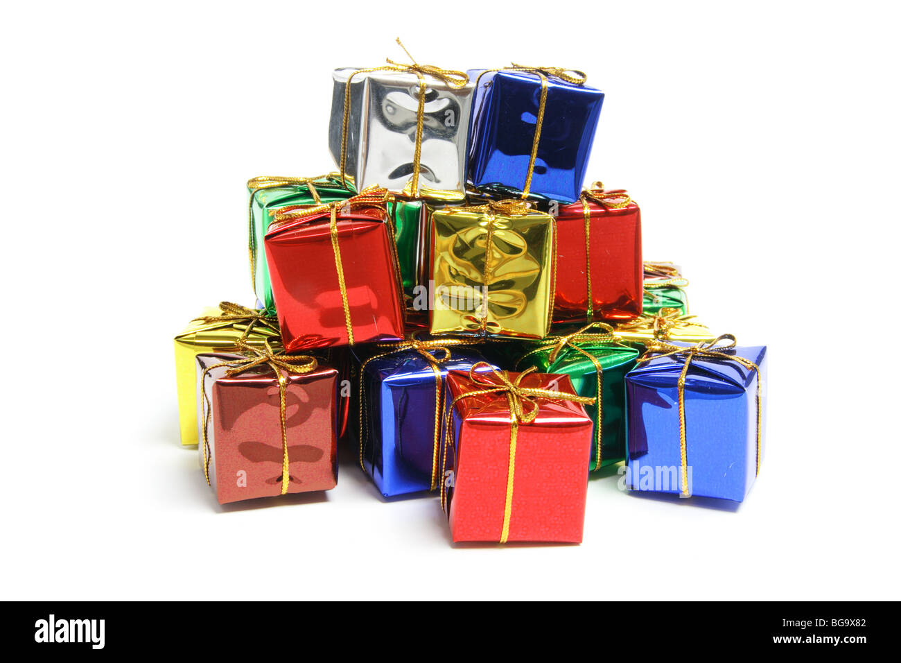 Stack of Gift Parcels Stock Photo - Alamy