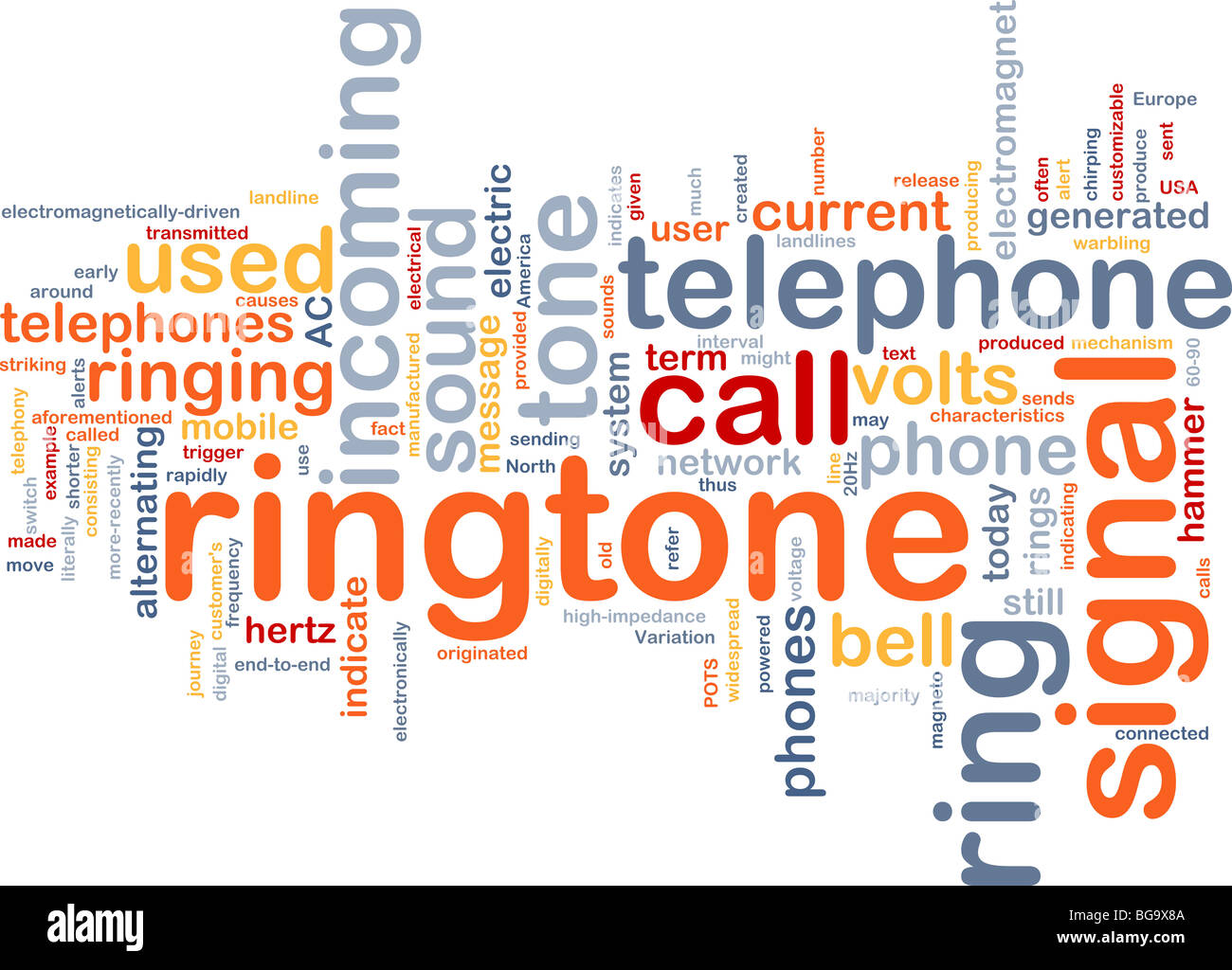 Word cloud concept illustration of telephone ringtone Stock Photo - Alamy